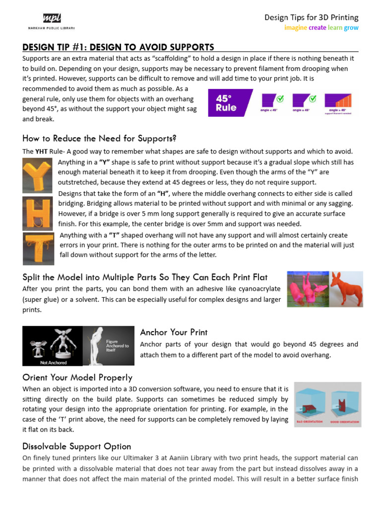 3D Printing Design Tips | PDF | 3 D Printing | Mechanical Engineering