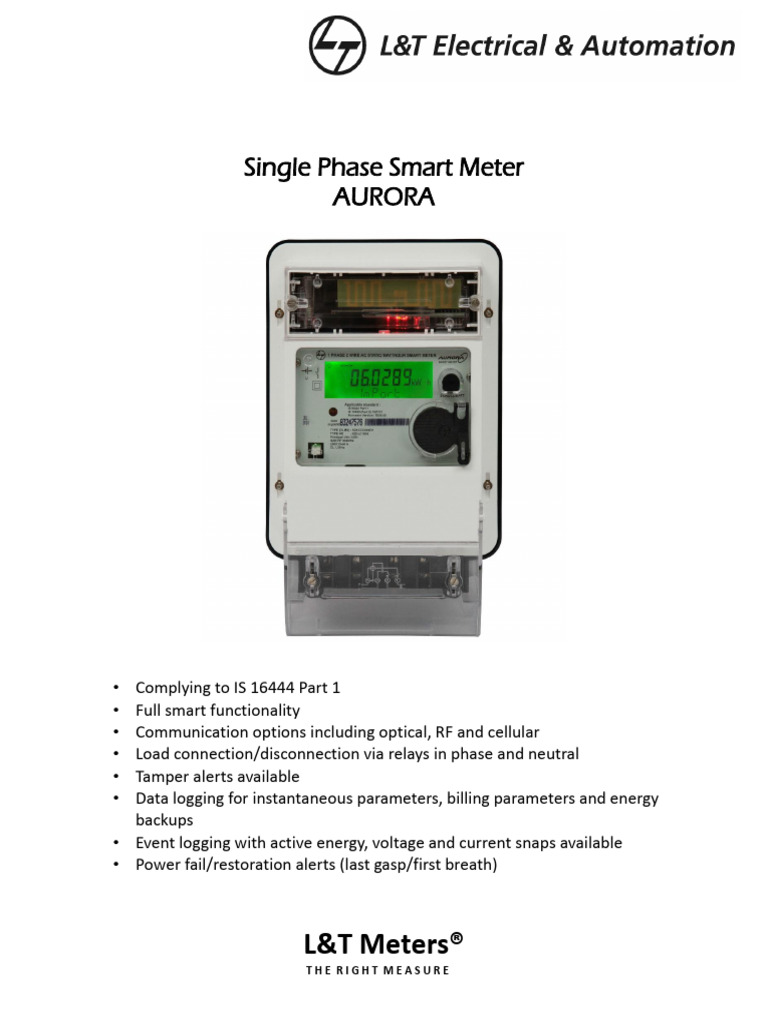 Single Phase Smart Meter Catalogue 1.0 | PDF | Computer Engineering ...