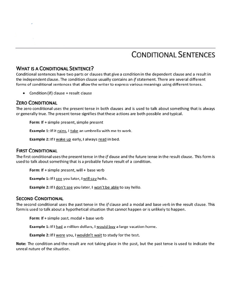 The Conditional | PDF