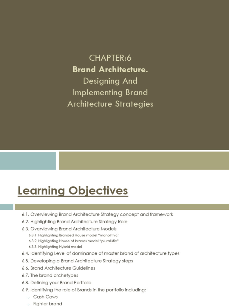 Chapter 6. Brand Architecture Strategy | PDF | Brand | Brand Management