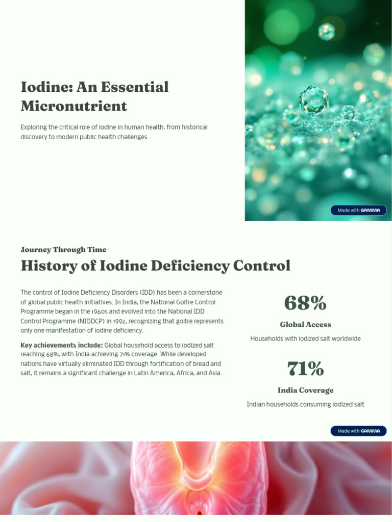 Iodine An Essential Micronutrient | PDF | Thyroid | Thyroid Stimulating ...