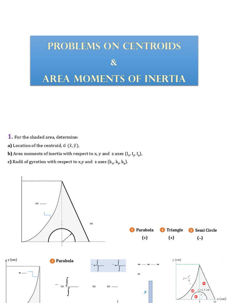 12P Centroids Moments of Inertia Problems 2025 | PDF | Motion (Physics ...