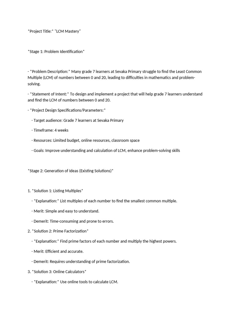 Project in Primary Level | PDF | Learning | Cognition