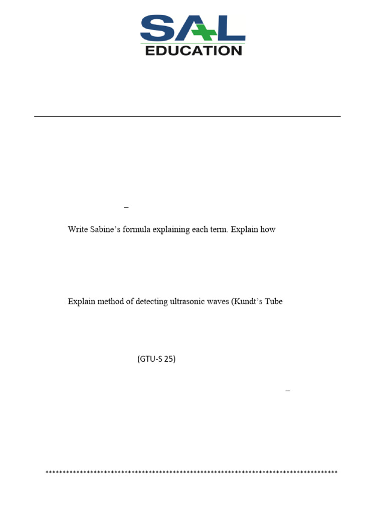 Physics Assignment 2_ Wave, Motion & Acoustics | PDF