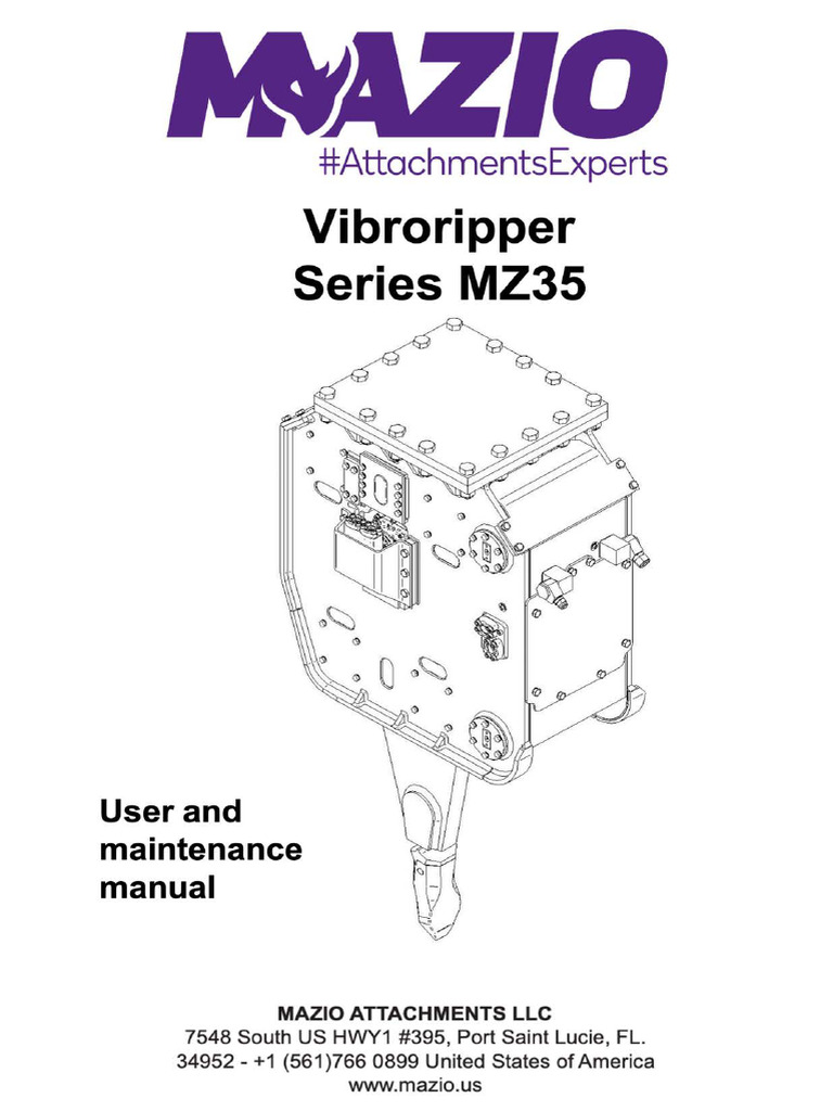 MZ35 Vibroripper User Manual Min | PDF