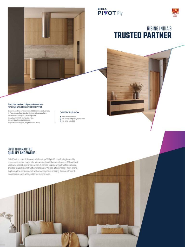 Birla Pivot Ply Catalogue | PDF | Plywood | Materials