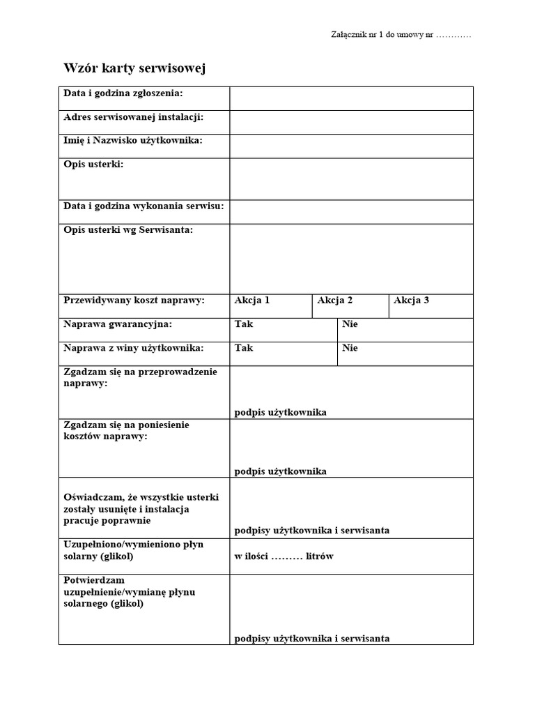 Zalacznik_nr_1_do_umowy_-_wzor_karty_serwisowej | PDF