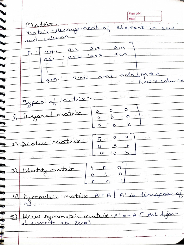 Matrix Theory | PDF