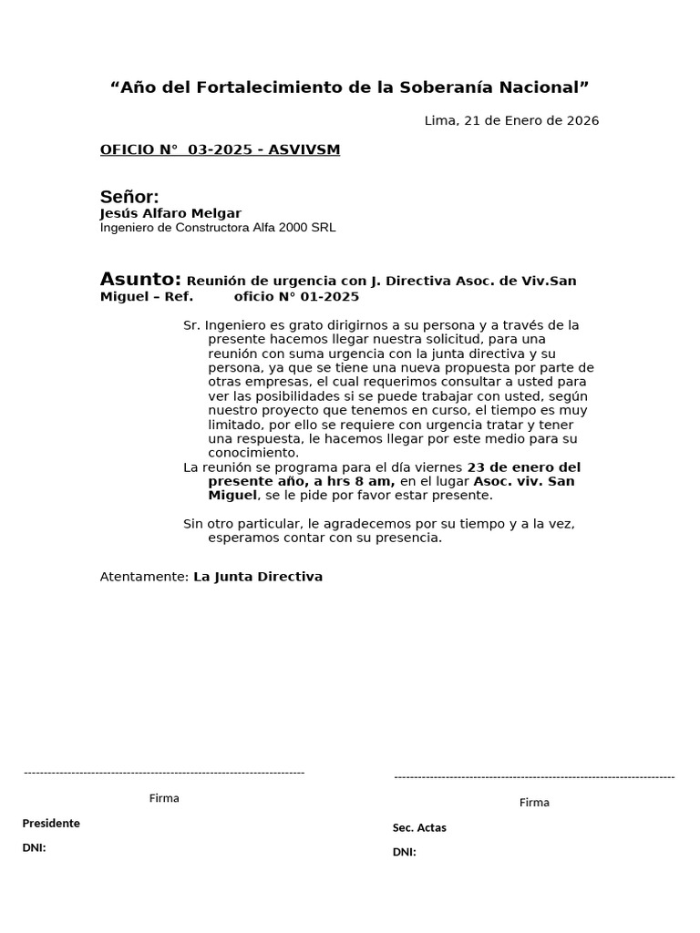 Modelo de Oficio | PDF