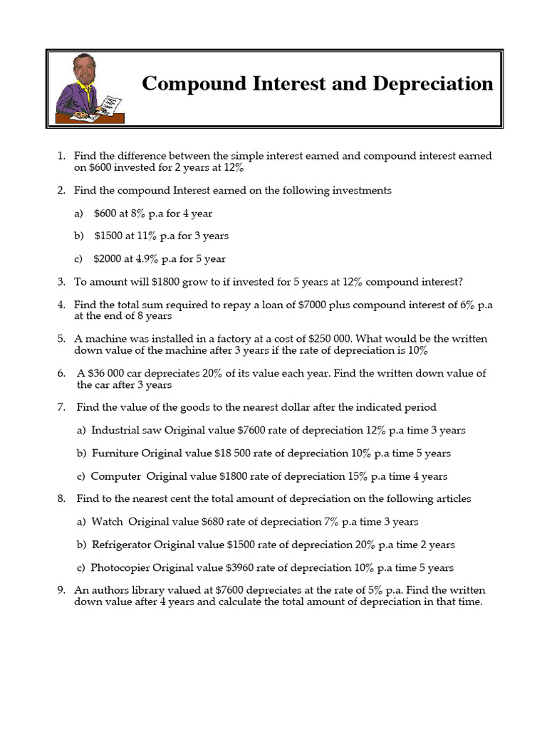 Compound Interest and Depreciation | PDF