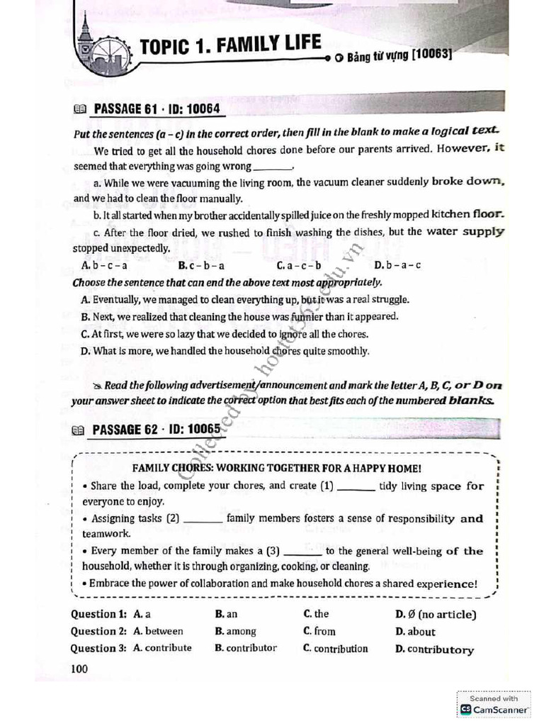 Family Life Reading | PDF