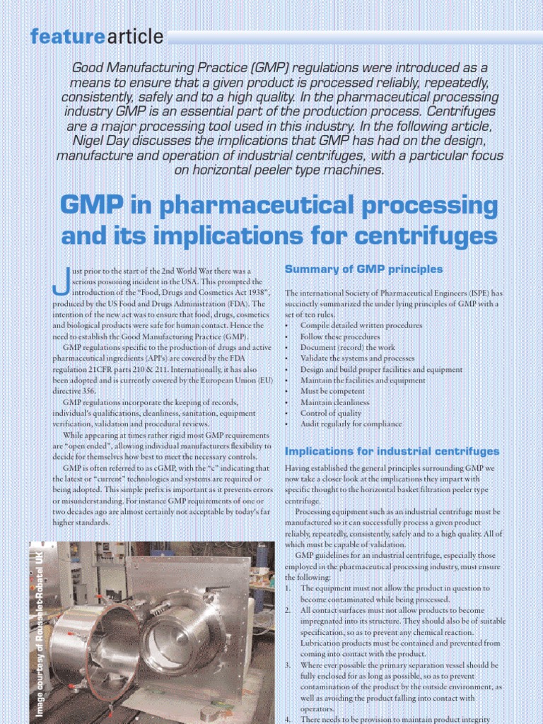GMP in Pharmaceutical Processing | PDF | Verification And Validation ...
