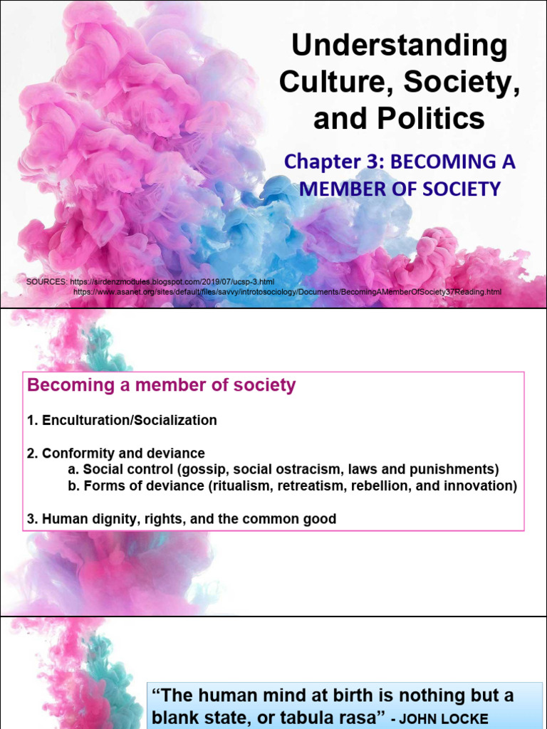 SS2 Chapter 3 Becoming A Member of Society 1 | PDF | Deviance ...