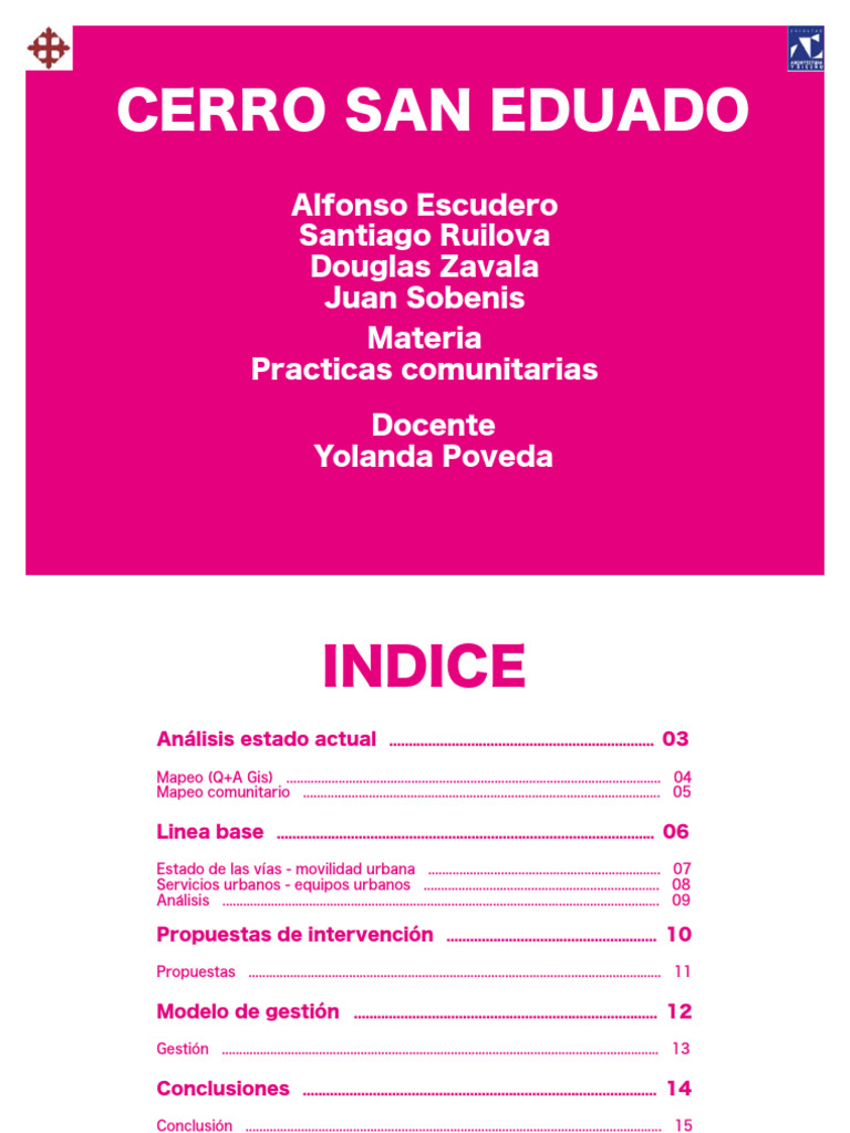 Producto Agosto Sobenis, Zavala, Ruilova, Escudero | PDF | Peatonal ...