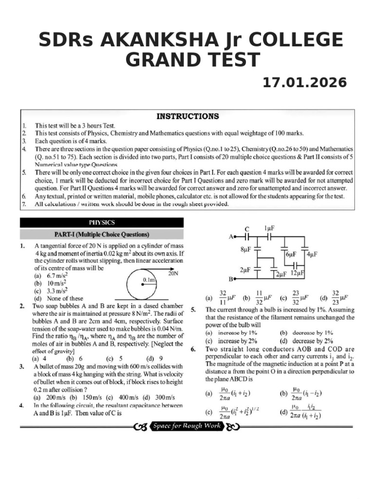 GRAND TEST 17.01.2026 | PDF