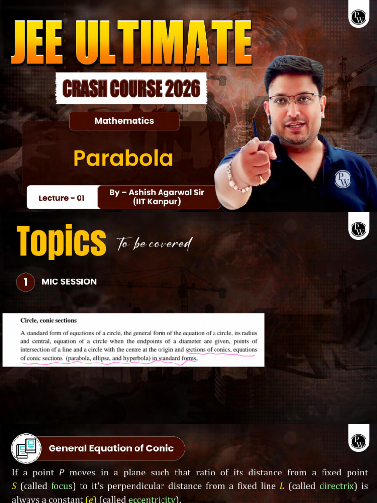 Parabola 01 Class Notes | PDF
