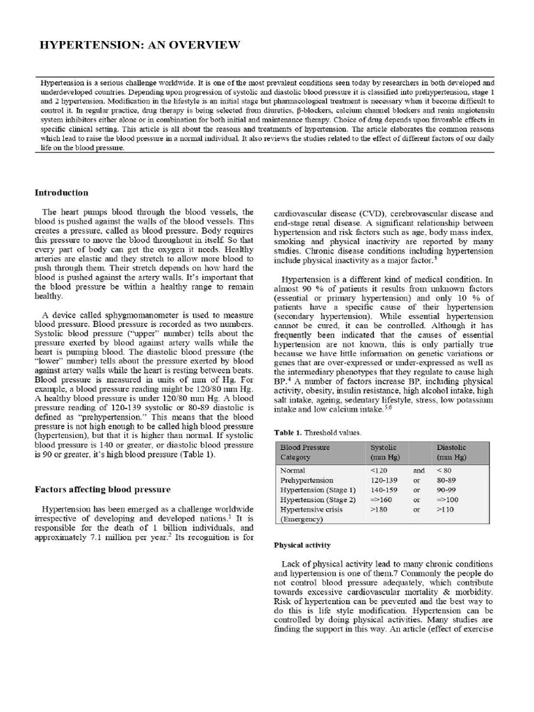 Hypertension | PDF