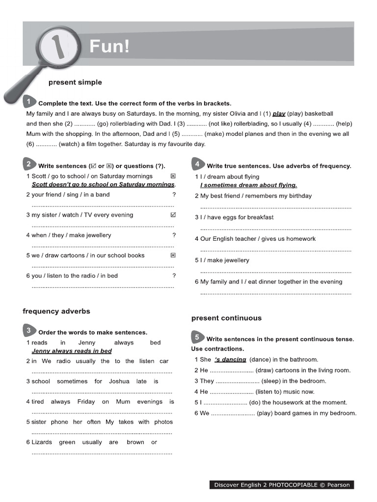 Discover English 2_worksheet | PDF