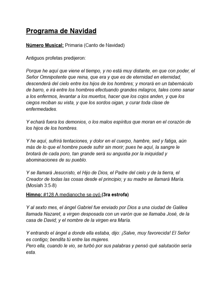 Programa de Navidad 2024 | PDF | María, madre de Jesús | Jesús
