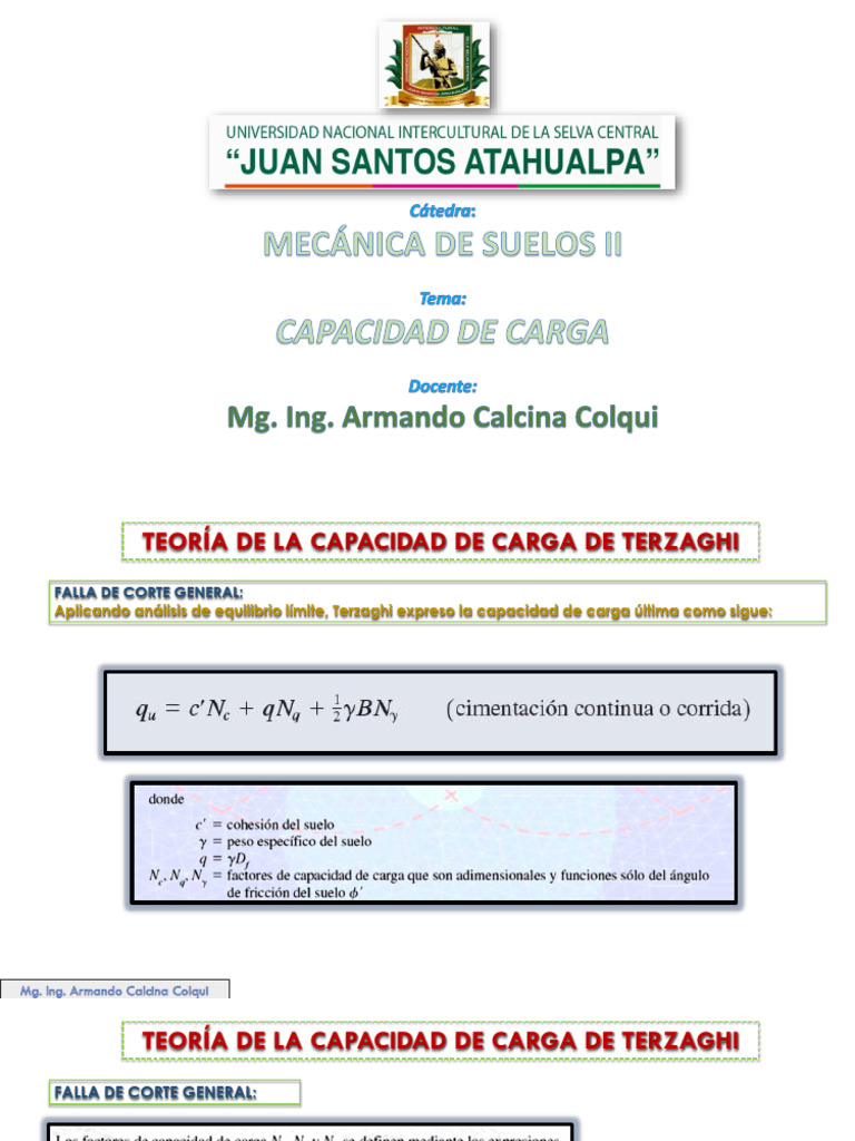 Clase 15 - Capacidad de Carga - V Parte | PDF | Agua subterránea ...