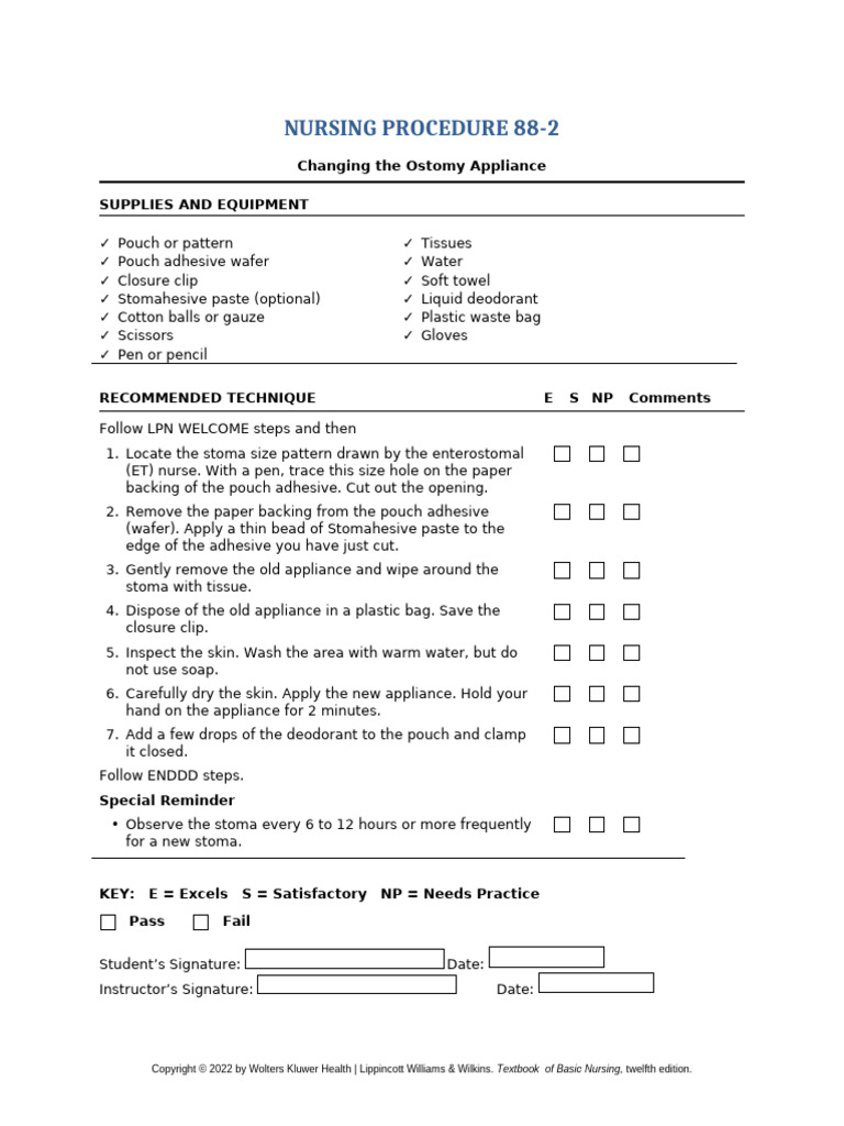 Changing The Ostomy Appliance | PDF