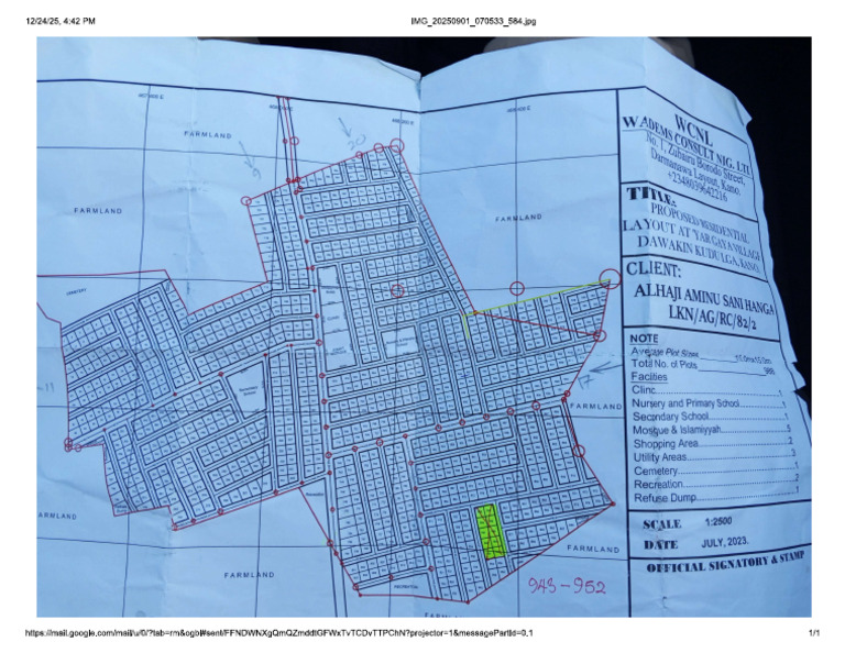 Land Layout For Estate | PDF