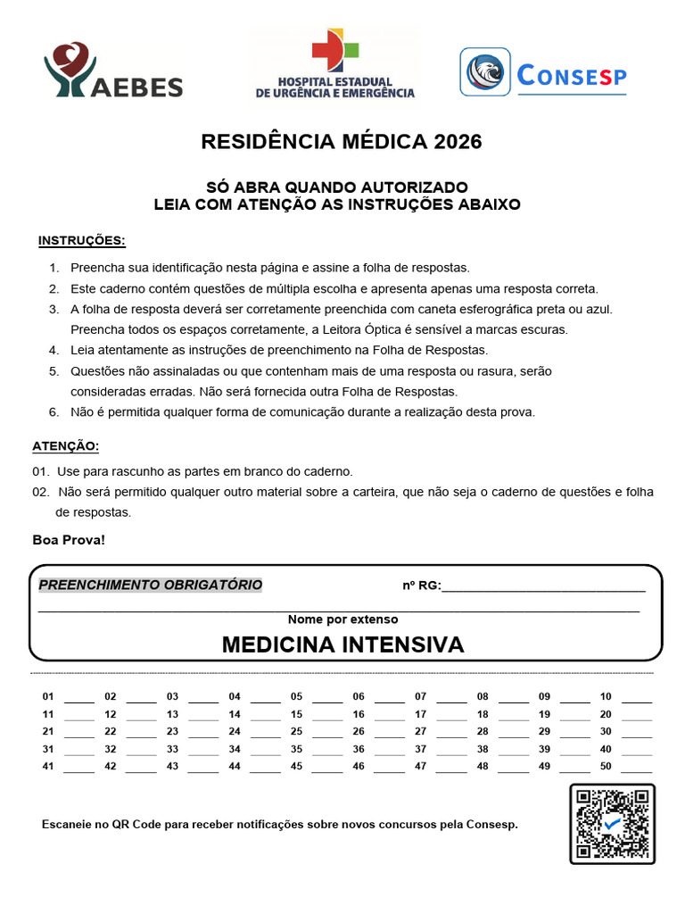 RESIDÊNCIA MÉDICA 2026 Heue Acesso Direto | PDF | Gravidez | Epidemiologia