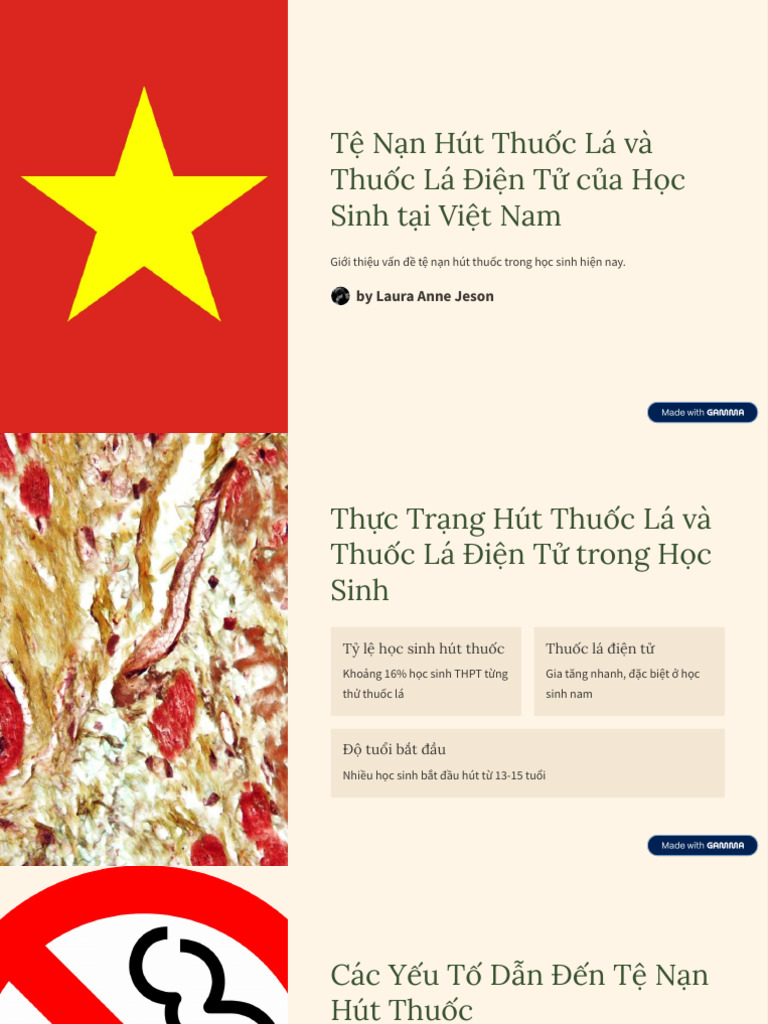 Te Nan Hut Thuoc La Va Thuoc La DJien Tu Cua Hoc Sinh Tai Viet Nam | PDF