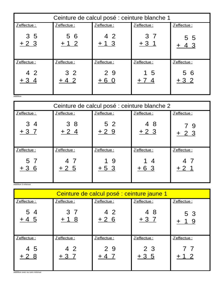 Ceinture de Calcul Pose | PDF