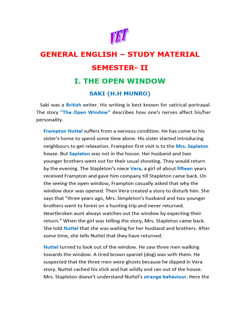 General English, Sem II | PDF | John Millington Synge | Rabindranath Tagore