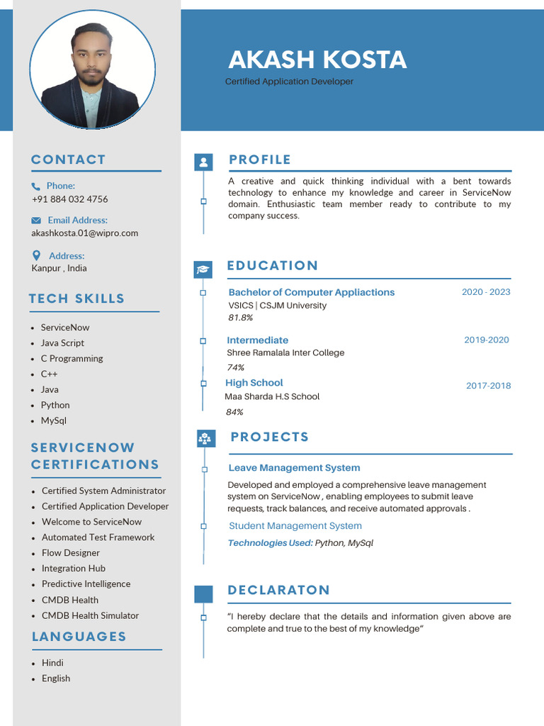 Akash Kosta 40171004 CV Update Sep2025 | PDF