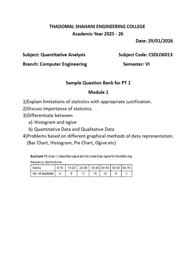 Sample Question Bank-QA 2026 | PDF