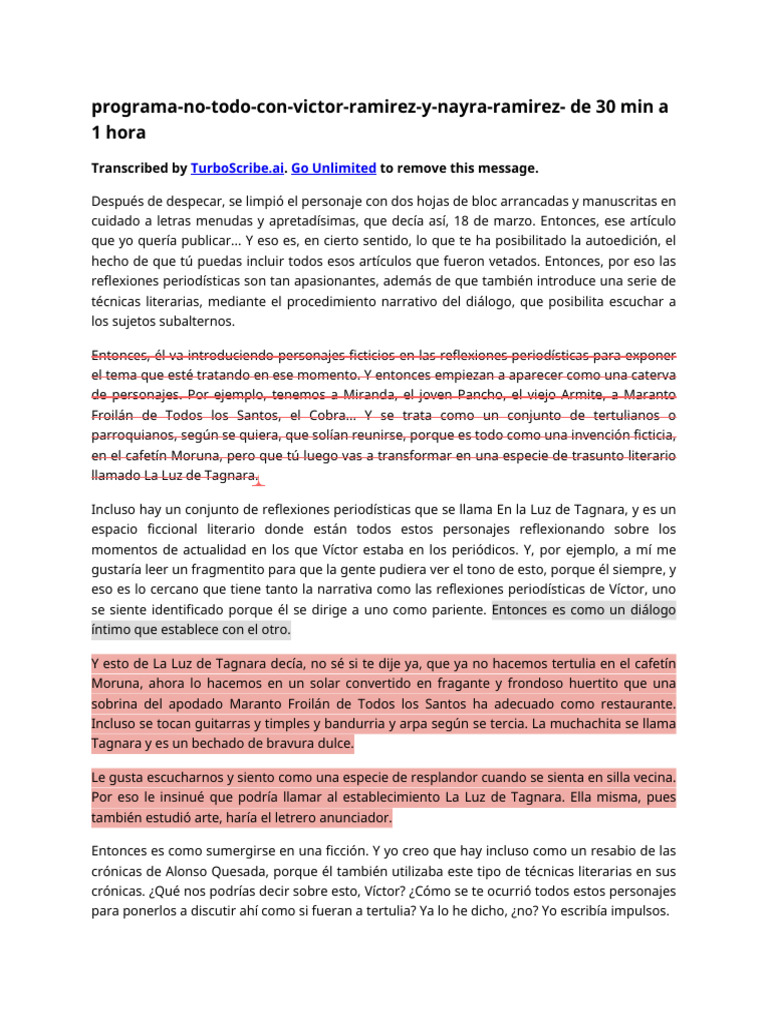 Programa Victor Ramirez de 30 Min A 1 Hora | PDF | Novelas