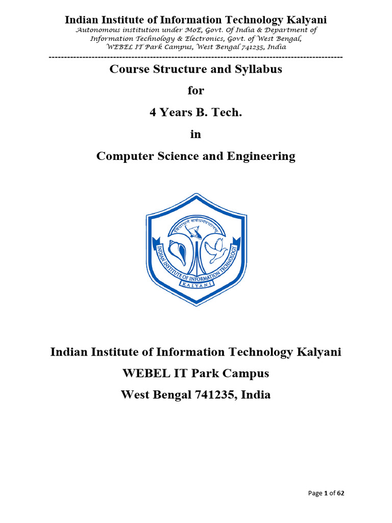 CSE - Course Structure - With Syllabus - Batch 2021-2022-2023 | PDF ...