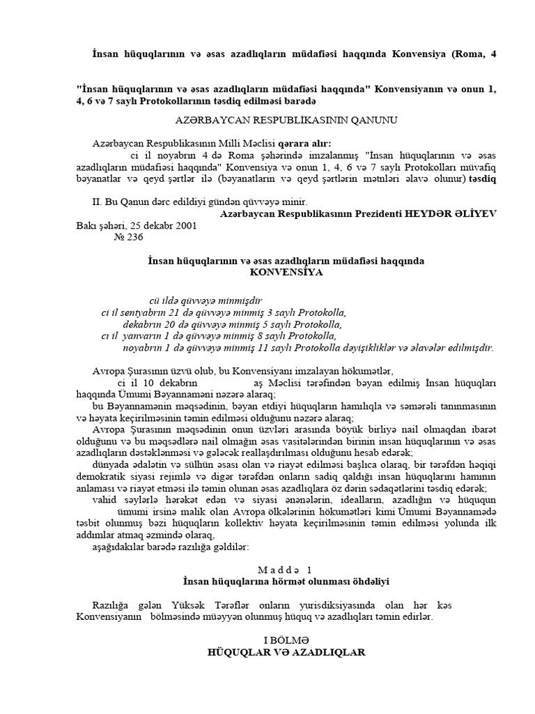 Aze Gbv 19 07 International Agreement 1950 Aze Ratification Protocols ...