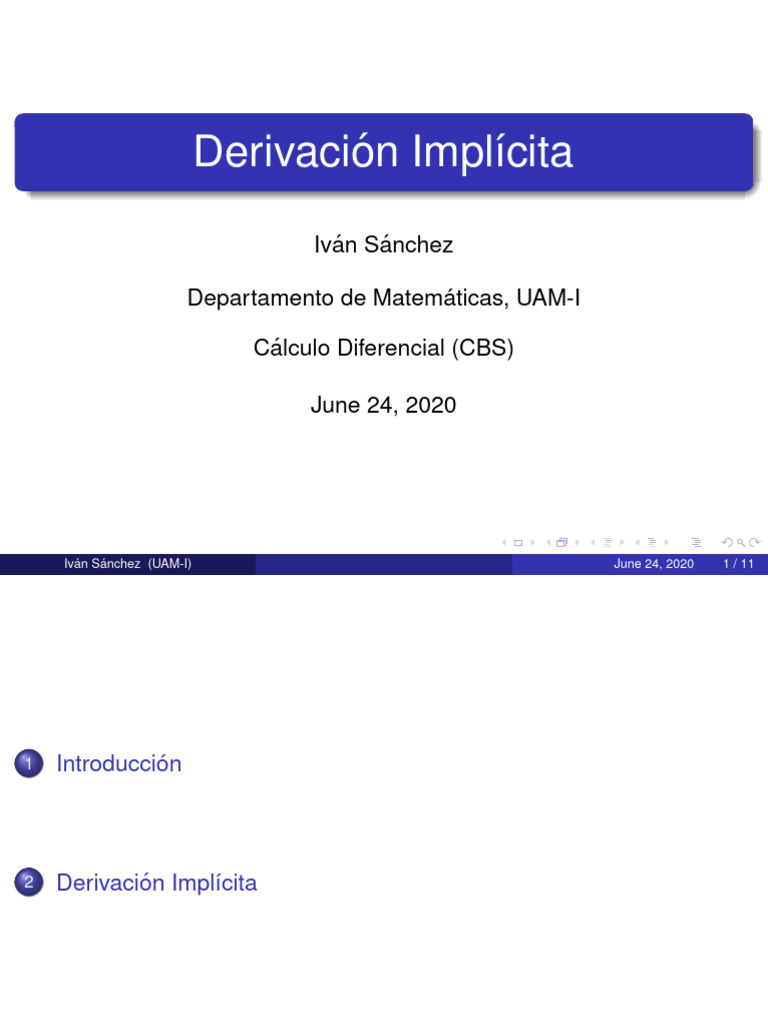 Derivada Implicita | PDF | Variable (Matemáticas) | Ecuaciones