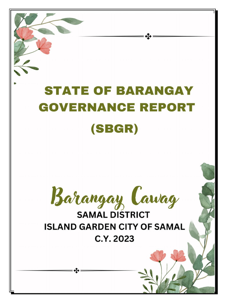 State of Barangay Governance Report 2023 | PDF | Governance ...