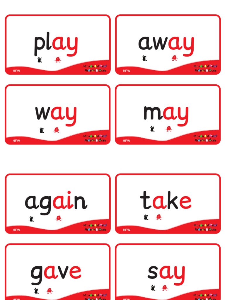 Year 2 High Frequency Words | PDF | Folklore