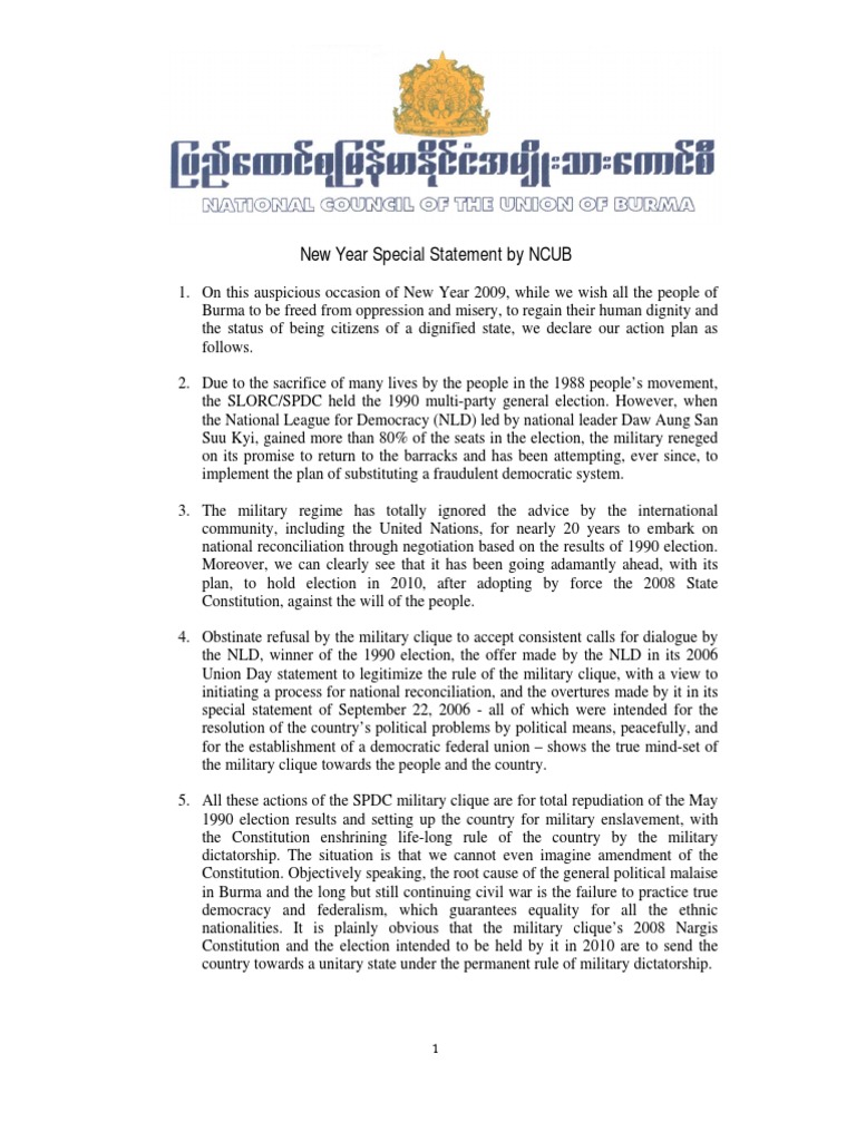 NCUB's New Year 2009 Action Plan | PDF | Public Sphere | Forms Of ...