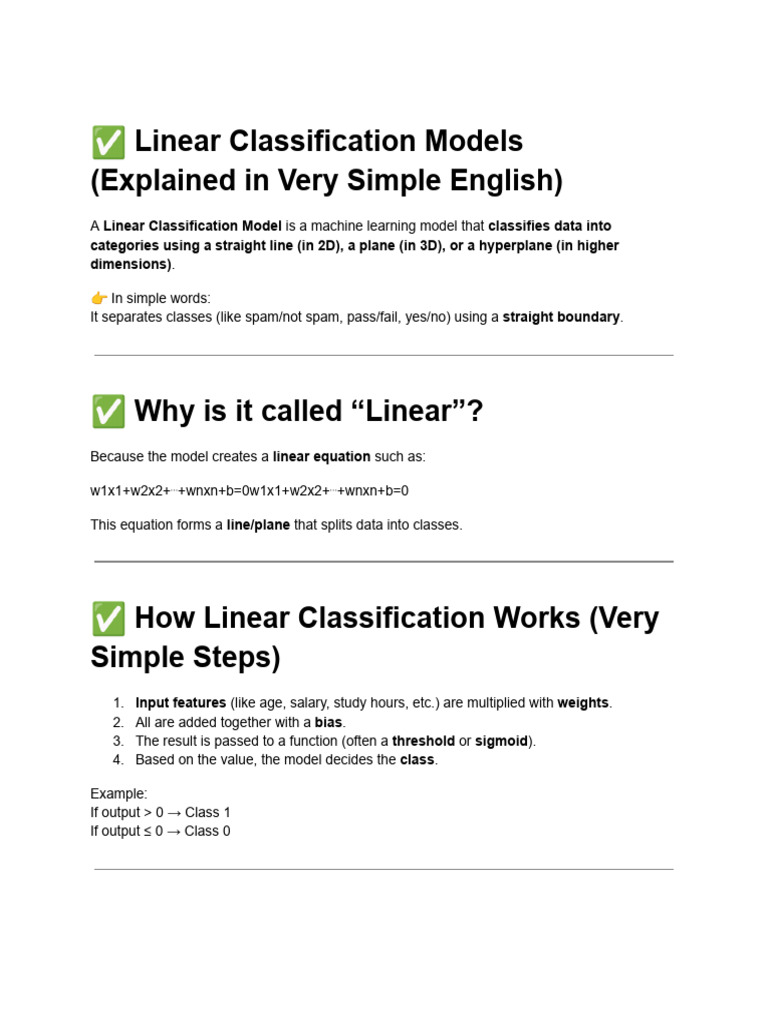 Linear and Non Linear Classification | PDF | Support Vector Machine ...