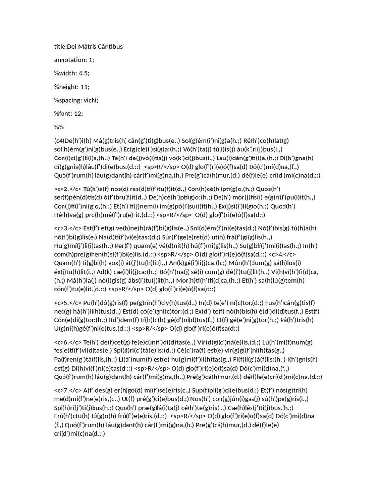 Códigos Dei Mátris Cántibus | PDF