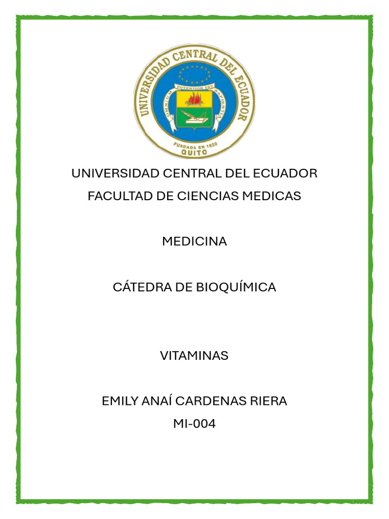 Vitaminas Emily Cárdenas | PDF | Nutrientes esenciales