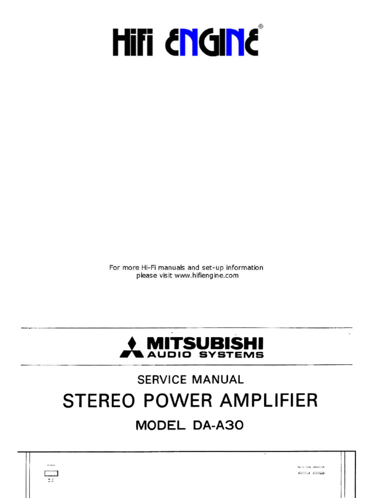 Engine Mitsubishi Model Da-A30 Schematic(2) | PDF