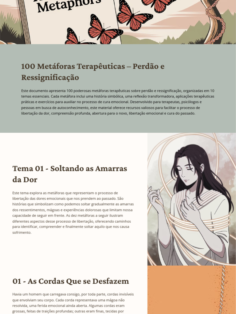 100 Metaforas Terapeuticas Perdao e Ressignificacao +Volume+ +15+ +OK | PDF | Empatia | Dor