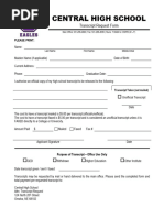EPCC Transcript Request Form | PDF | Mail | Public Services