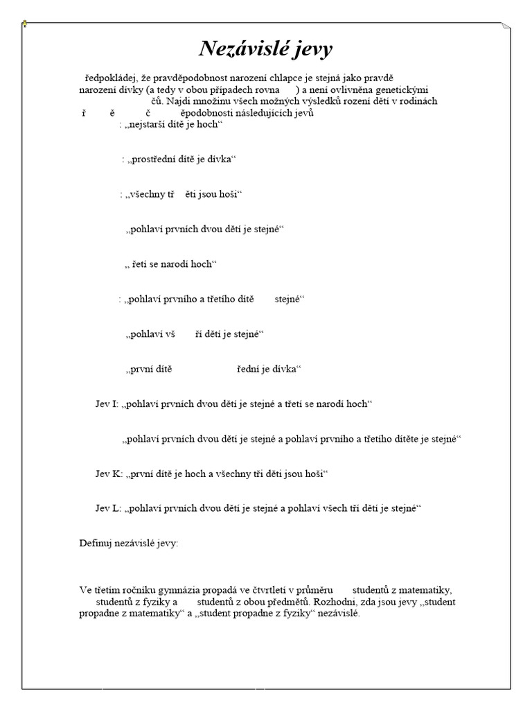 Nezavisle Jevy | PDF