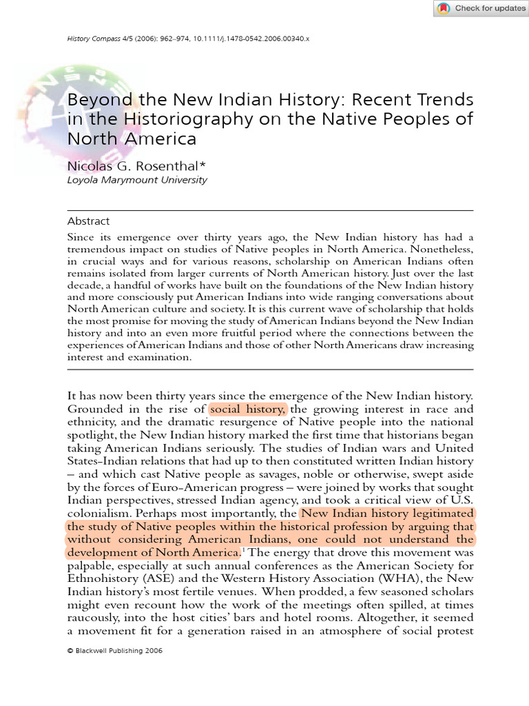 History Compass - 2006 - Rosenthal - Beyond The New Indian History ...