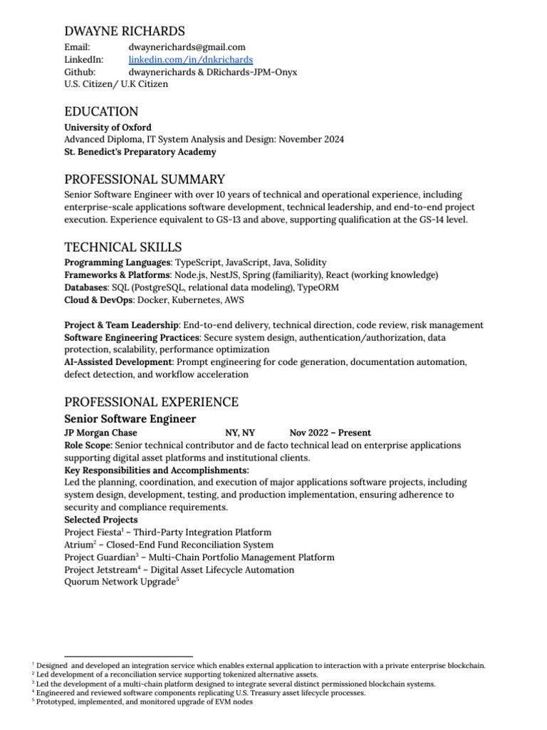 Dwayne Resume FED Formated | PDF | Software Engineering | Computer Science
