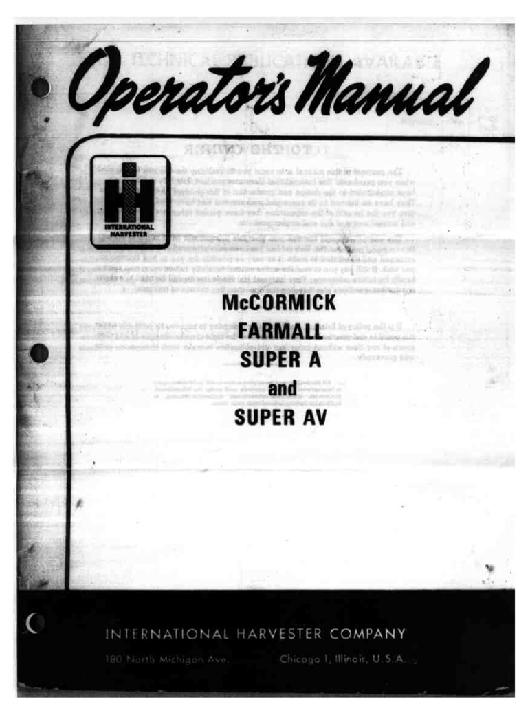 Super A - Super AV Owner's Manual | PDF
