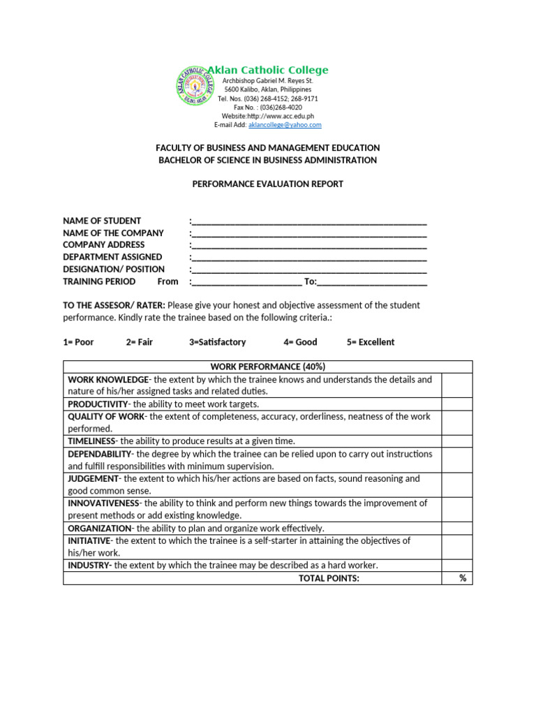OJT FILES 2022.doc Evaluation Sheet | PDF | Psychological Concepts ...